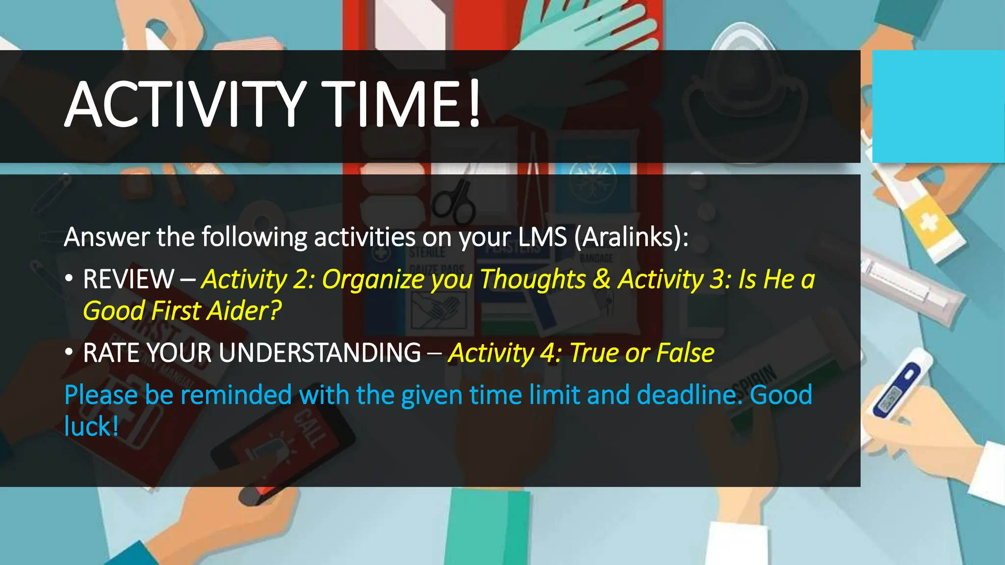 GRADE 9 HEALTH - FIRST AID AND FIRST AIDER.pptx