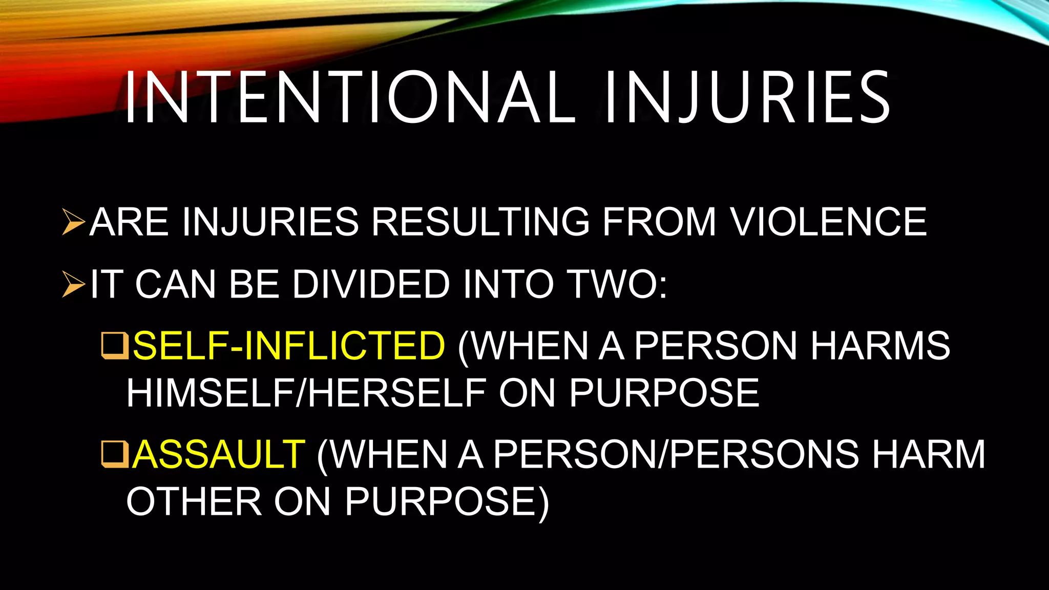 Grade 9 health intentional injuries | PPTX