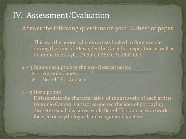 Grade 9 lecture neo classical and romantic period arts | PPT