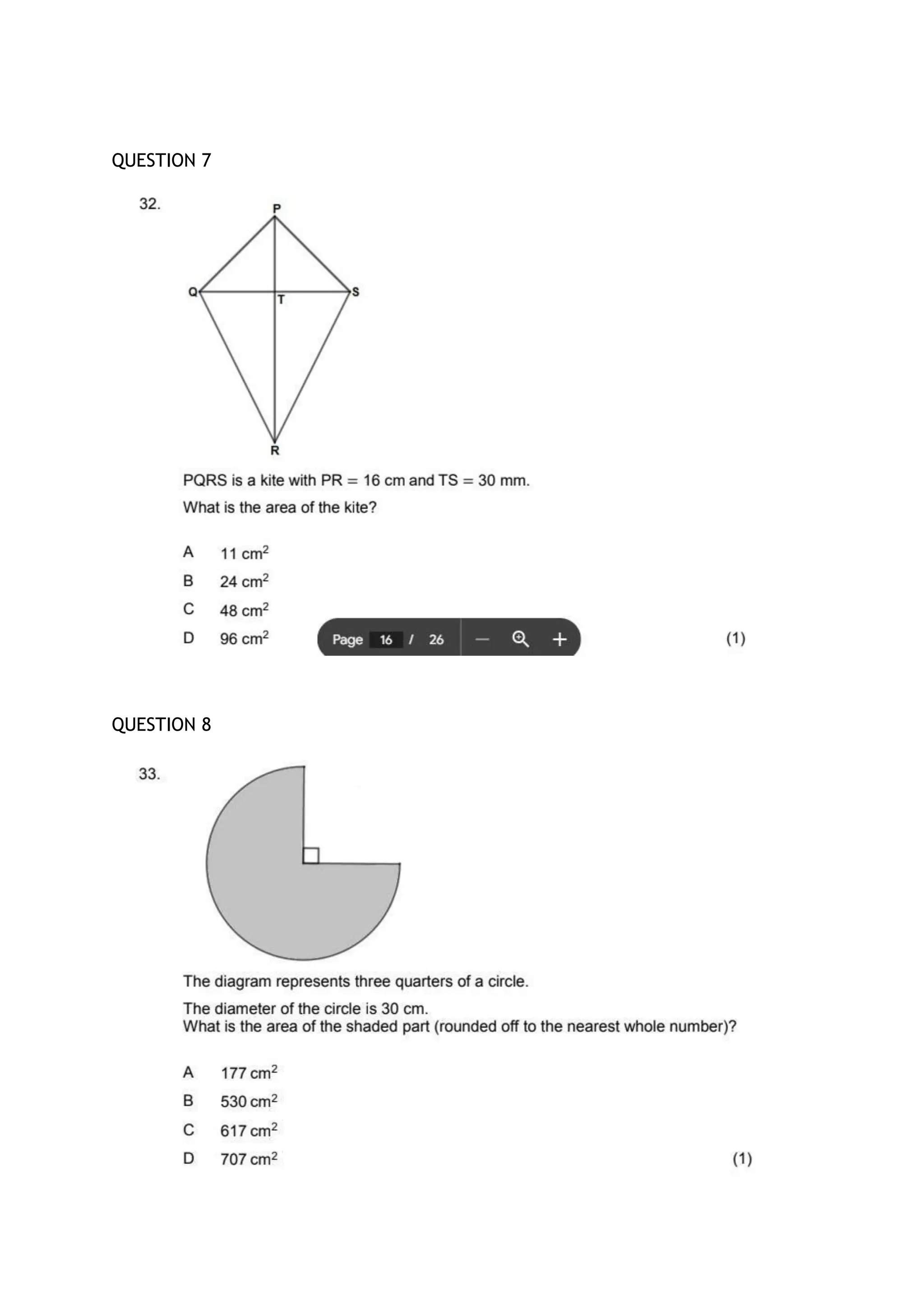 Grade 9 Paper 2 Perimeter, Surface Area and Volume Questions (1).pdf