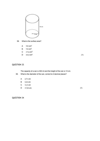 Grade 9 Paper 2 Perimeter, Surface Area and Volume Questions (1).pdf