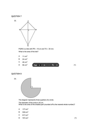 Grade 9 Paper 2 Perimeter, Surface Area and Volume Questions (1).pdf