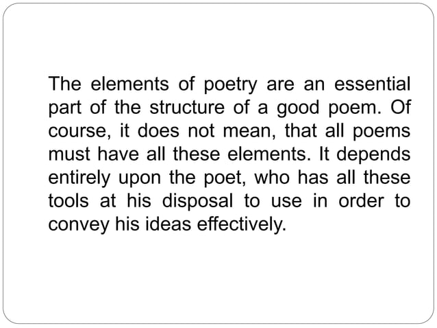Grade 9 Poetry and its Basic Elements | PPTX