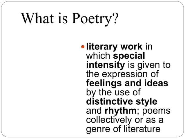 Grade 9 Poetry and its Basic Elements | PPTX