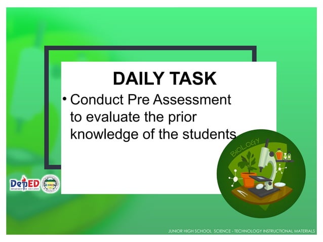 Grade 9 Pre- assessment activity Quarter 1 Week 1 | PPTX