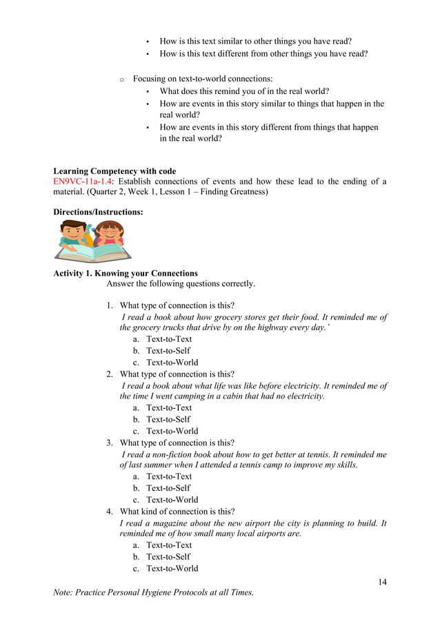 Grade 9 Quarter 2 - LAS Module 1 | PDF