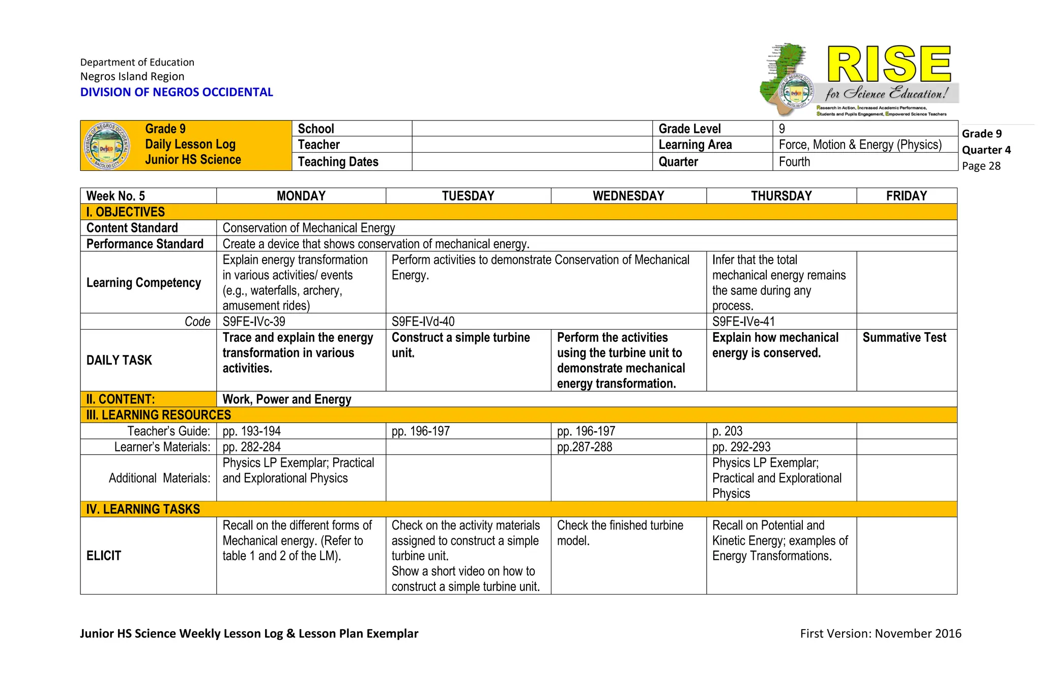 Grade 9 Quarter 4 Dll Grade 9 Quarter 4 DLL.pdf