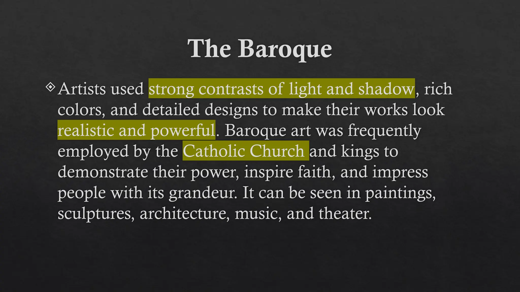 grade 9 renaissance and baroque lesson for grade 9 | PPTX