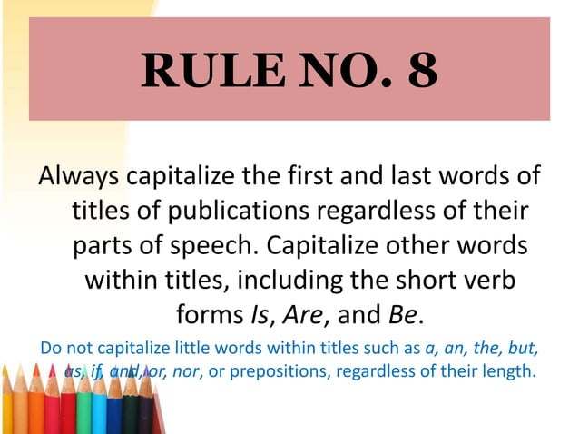 Rules in Capitalization and Punctuation | PPTX