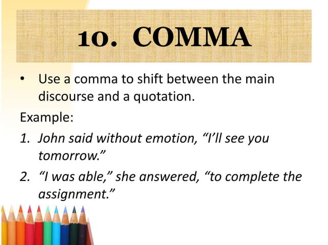 Rules in Capitalization and Punctuation | PPTX