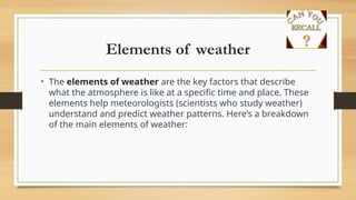 Grade 9 – Social Studies - Weather and Climate 1 - Definition n ...
