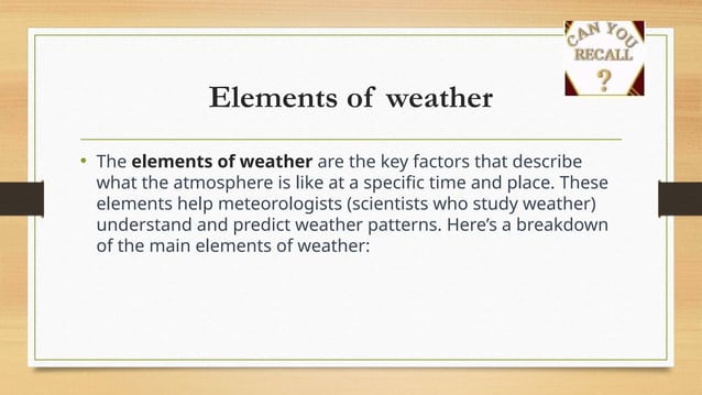 Grade 9 – Social Studies - Weather and Climate 1 - Definition n ...