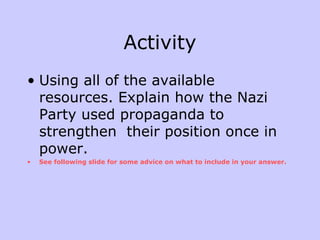 Grade 9 ss les 3 nazi propaganda 164 166 | PPT