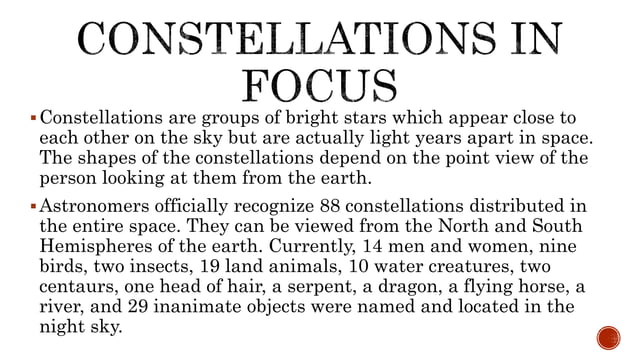 Grade 9 Stars and Constellations.pptx | Astrology | Religion & Spirituality