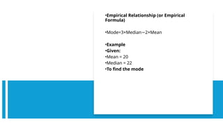 grade 9 Statistics mean median mode , bar graph | PPTX