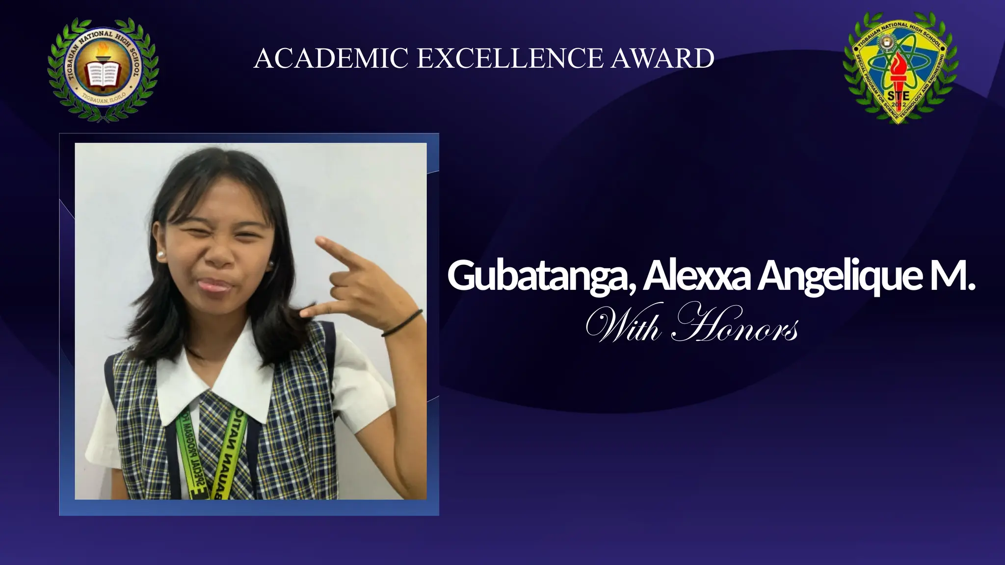 Sample PowerPoint presentation for academic excellence awardees.pptx