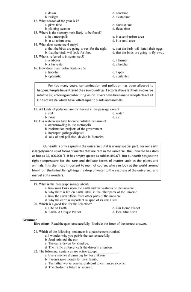 Grade9 summative 2020 | PDF