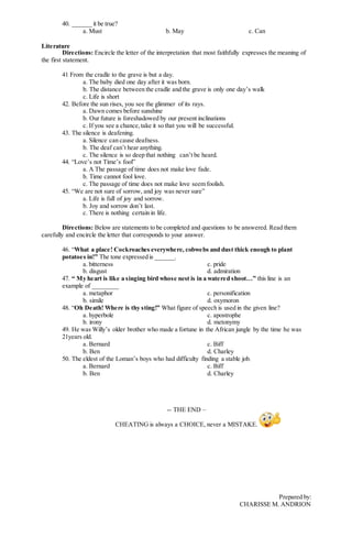 Grade9 summative 2020 | DOCX