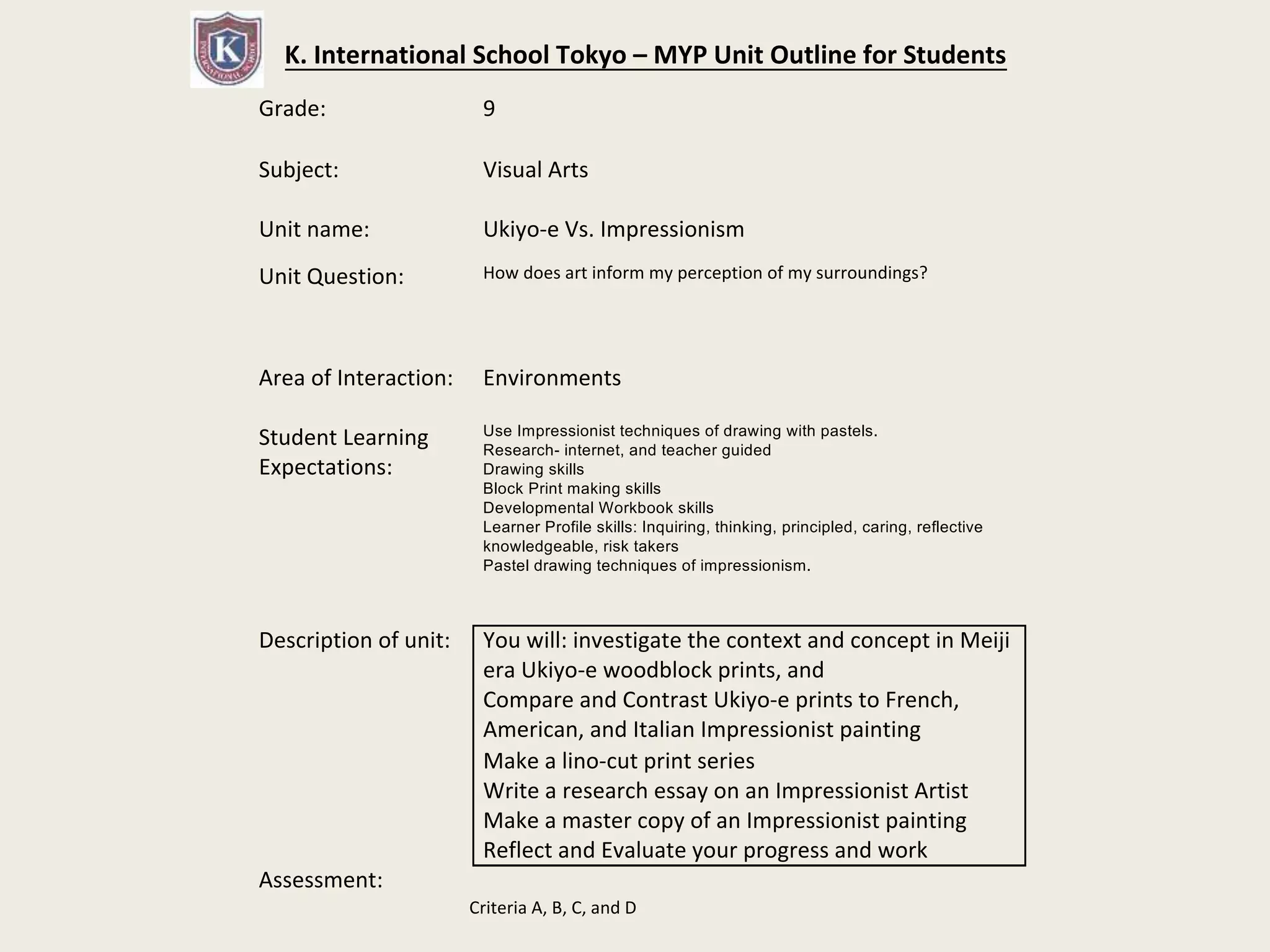 Grade 9 visual arts presentation | PPTX