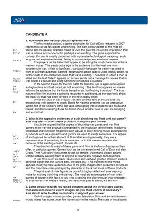 Grade a exemplar answer | PDF