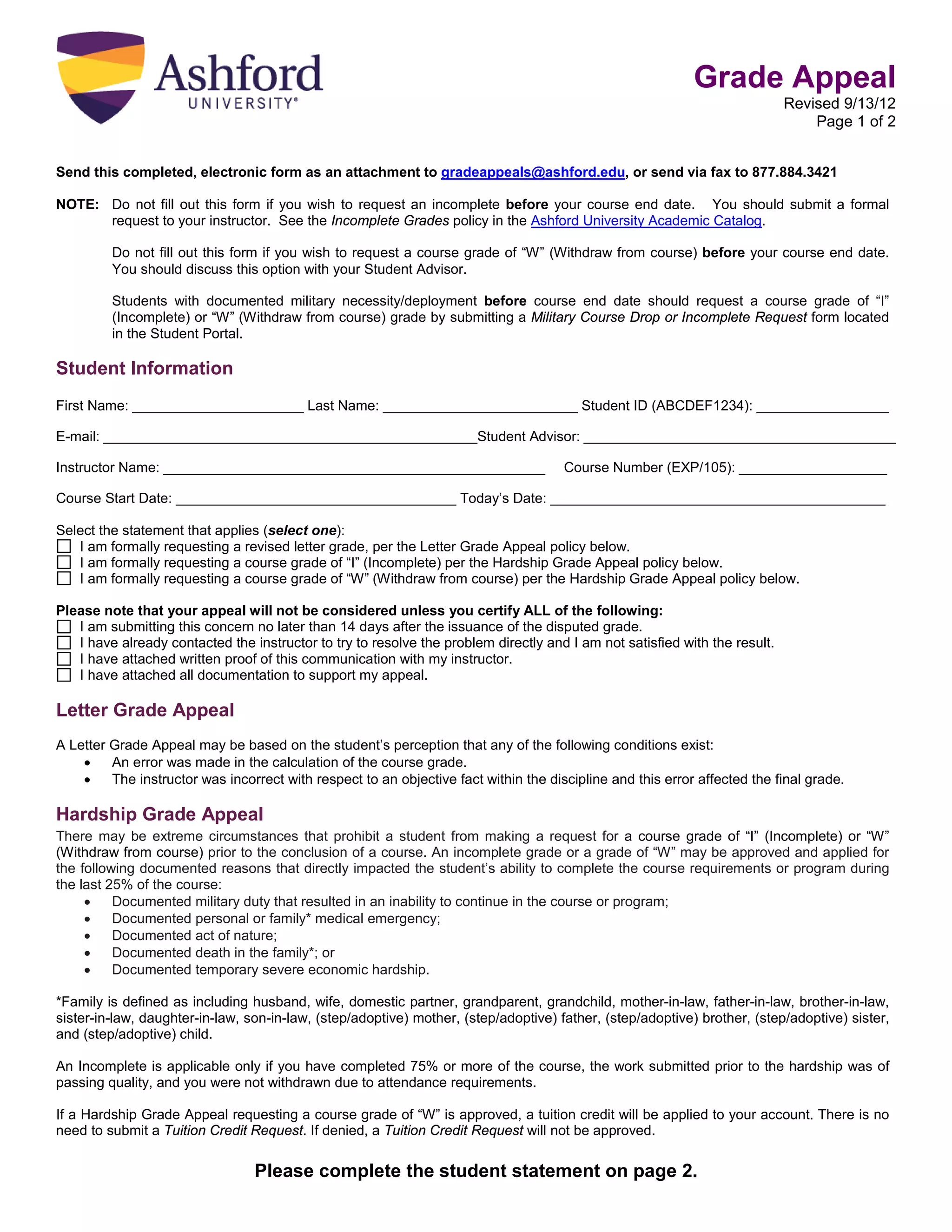 Grade appeal | PDF