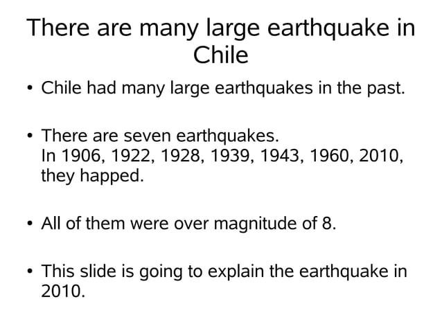 Chile's earthquake in 2010 | PDF