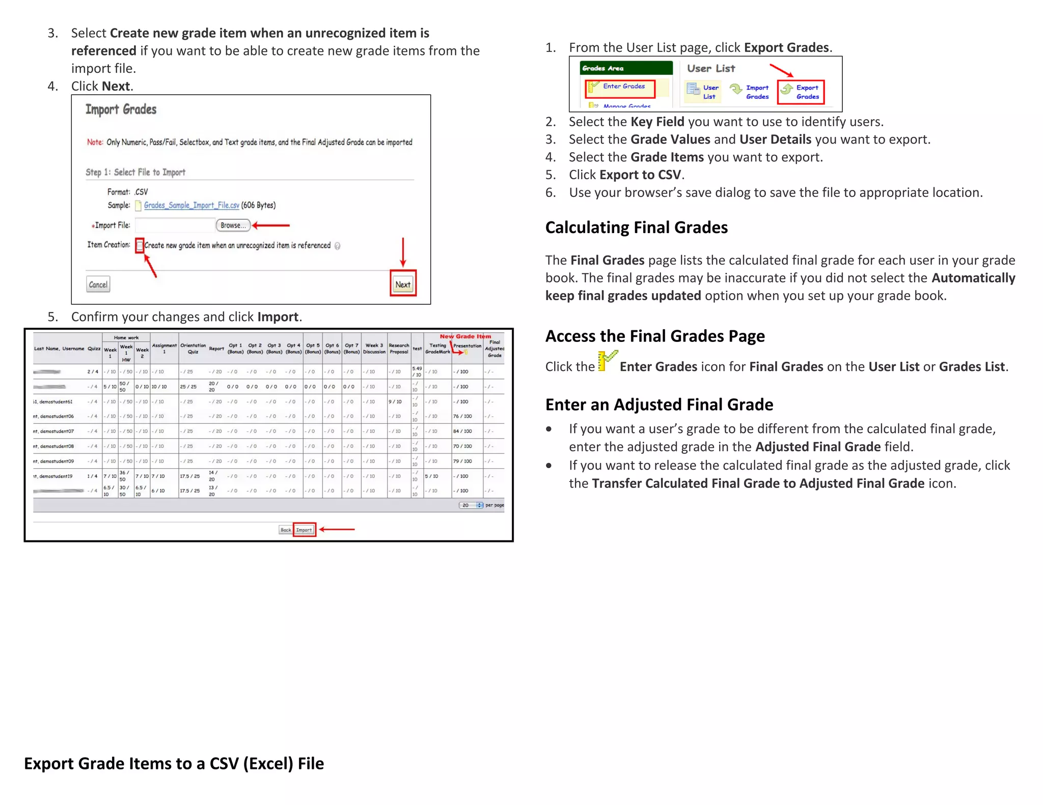 Grade book Guideline | DOC
