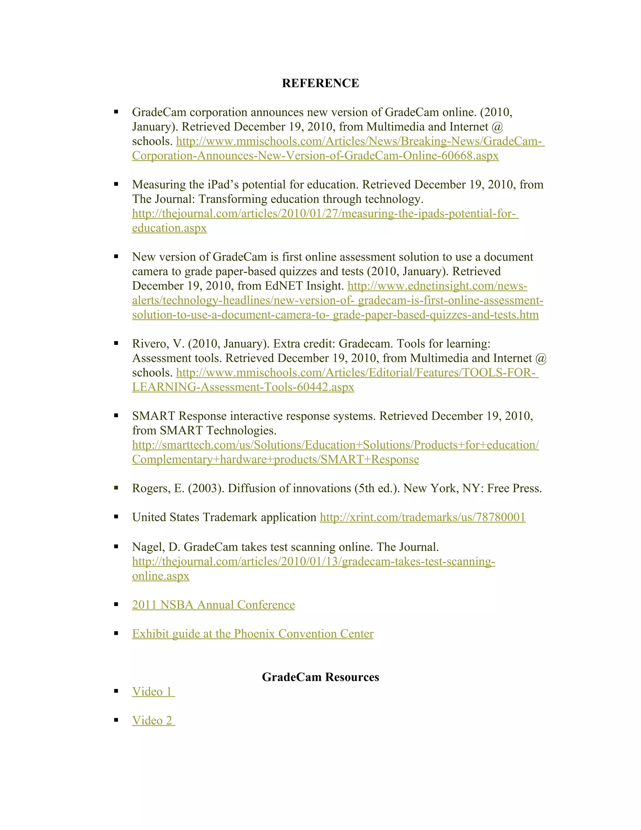 Grade cam multimedia presentation reference | PDF