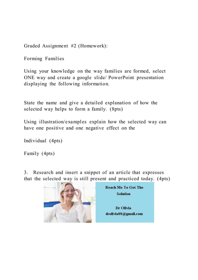 Graded assignment #2 (homework)forming families using yo | PDF