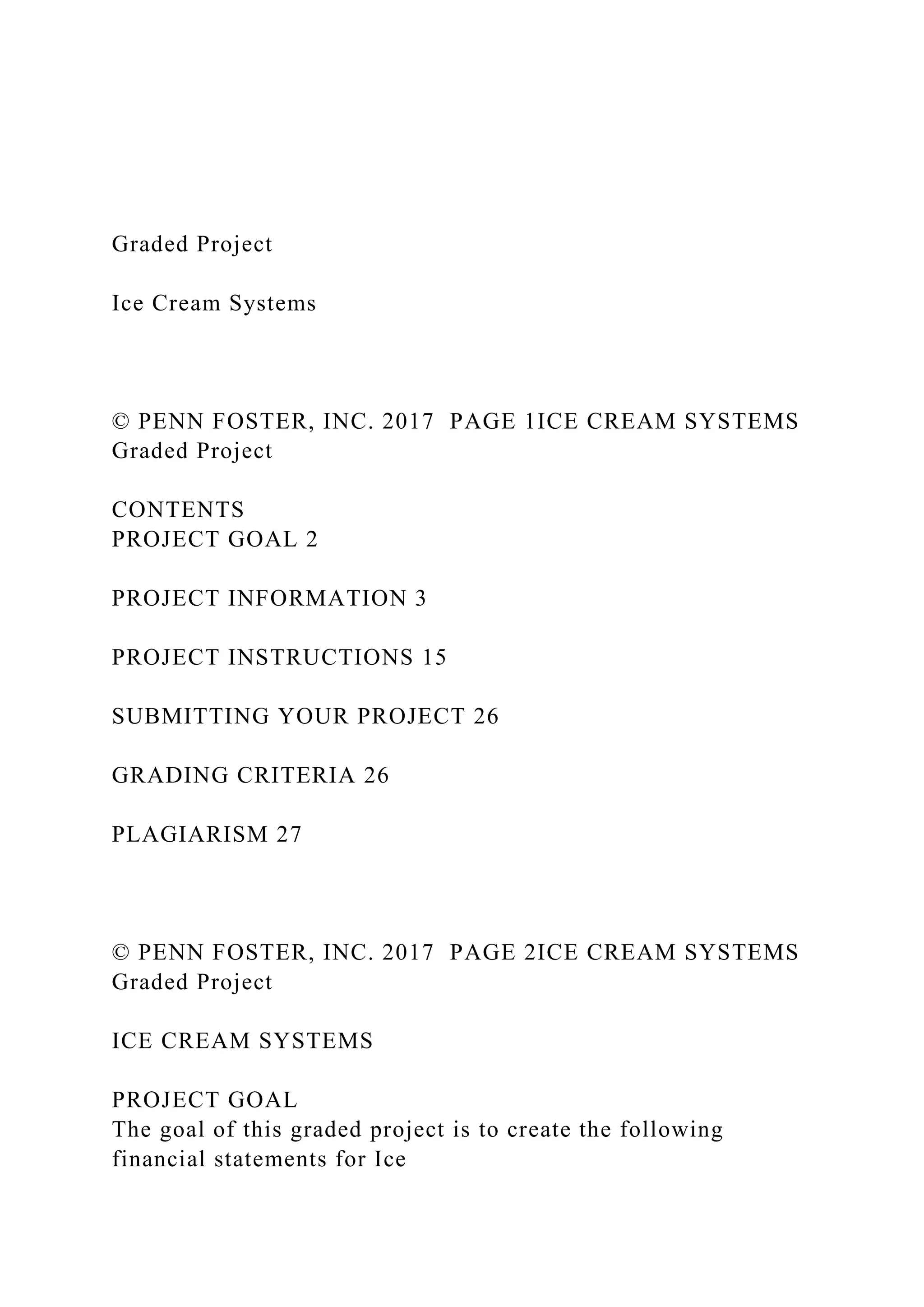 Graded ProjectIce Cream Systems© PENN FOSTER, INC..docx