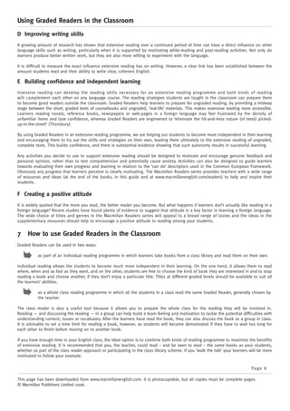 Graded readers in the classroom | PDF