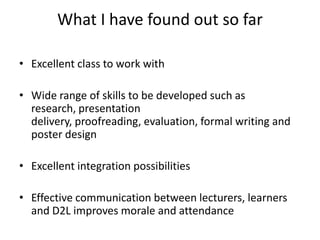 Graded unit exemplar presentation | PPTX
