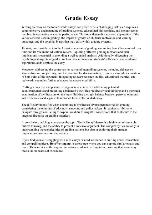 Grade Essay. . 013 Essay Example Grade Writing Thatsnotus | PDF