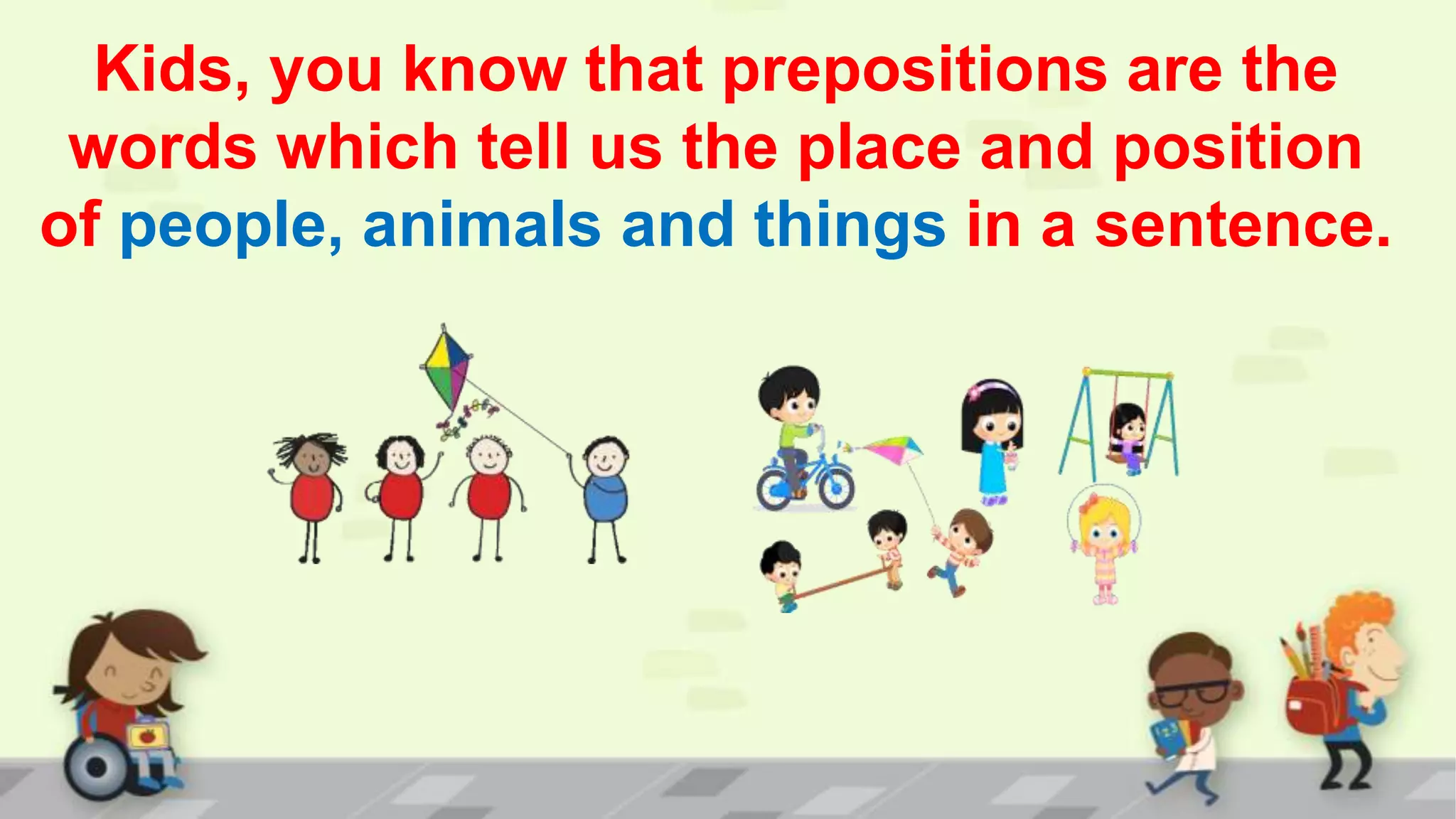 Grade ii prepositions | PPTX