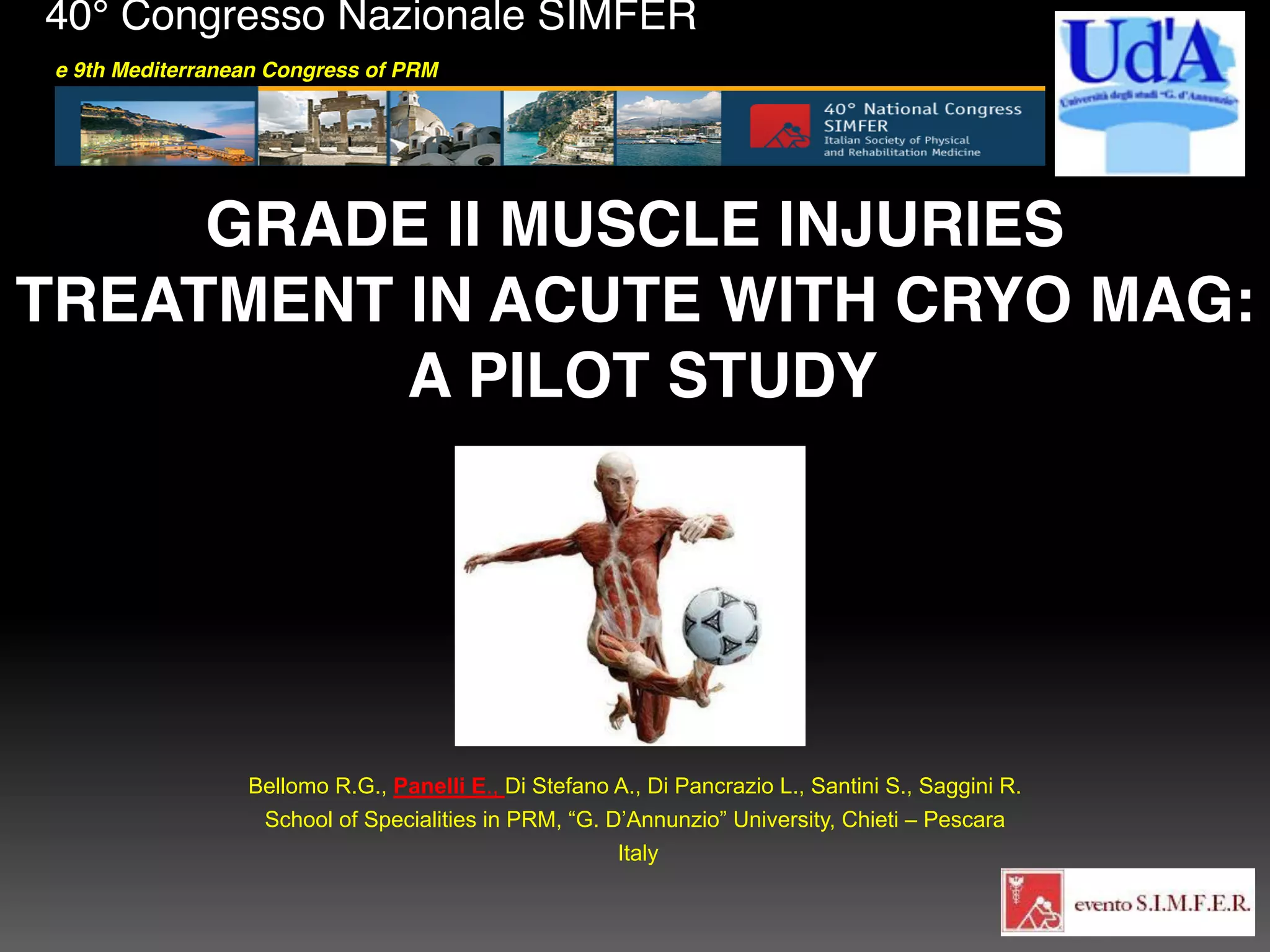 Grade 2 muscle injuries treatment with Cryo Mag | PPT