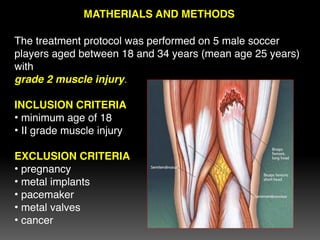 Grade 2 muscle injuries treatment with Cryo Mag | PPT