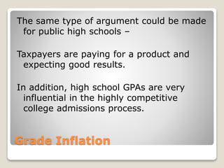 Grade Inflation Slides | PPTX