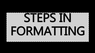 Format, Partition, Install OS | PPTX