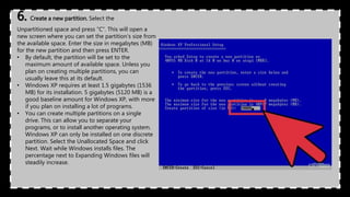 Format, Partition, Install OS | PPTX