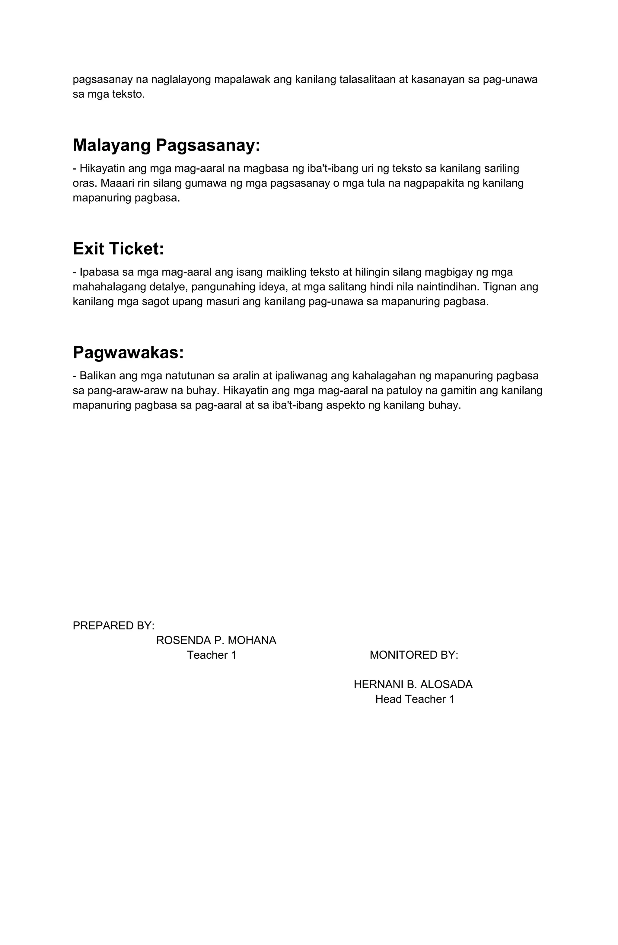 Grade Level 5 - Lesson Plan (5).dhggddocx | DOCX