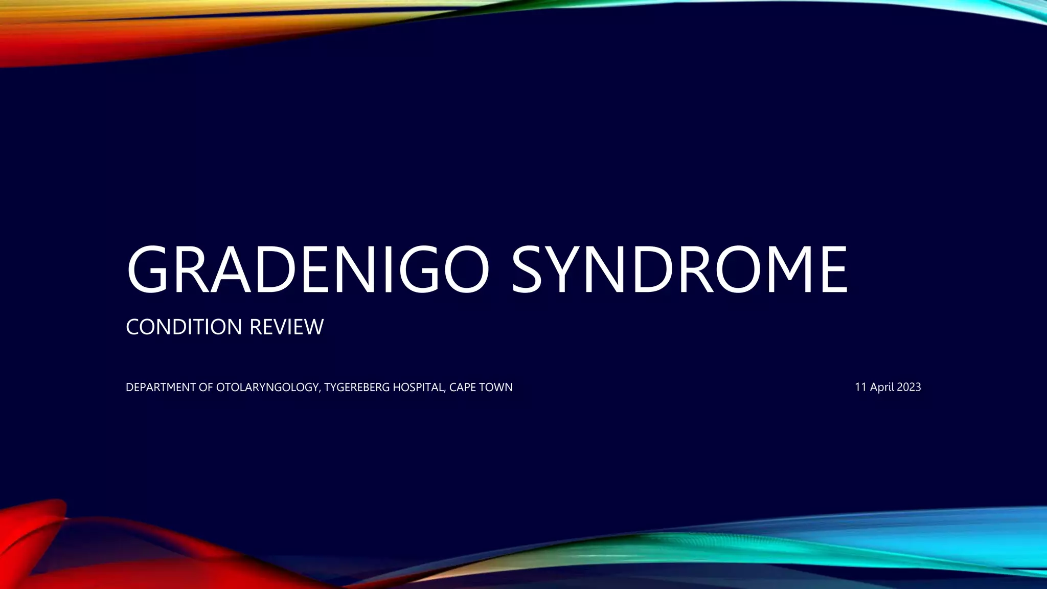 GRADENIGO SYNDROME | PPTX