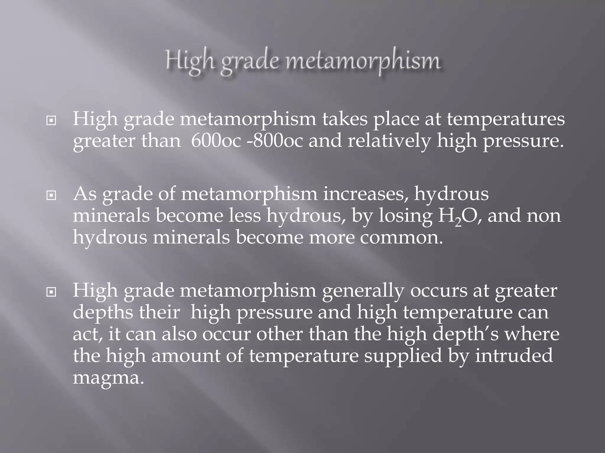 Grades of metamorphism | PPTX