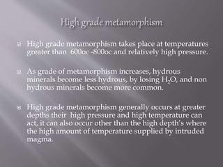 Grades of metamorphism | PPTX | Geology | Science