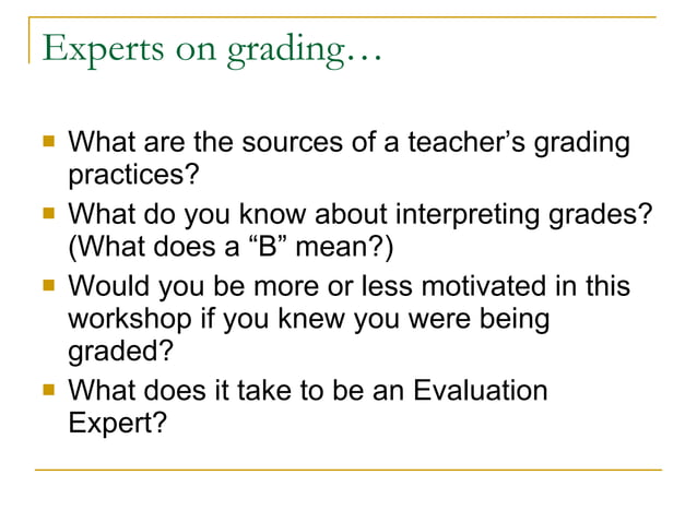 Grades and Grading Nov 07 | PPT