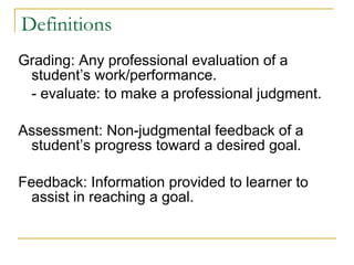 Grades and Grading Nov 07 | PPT