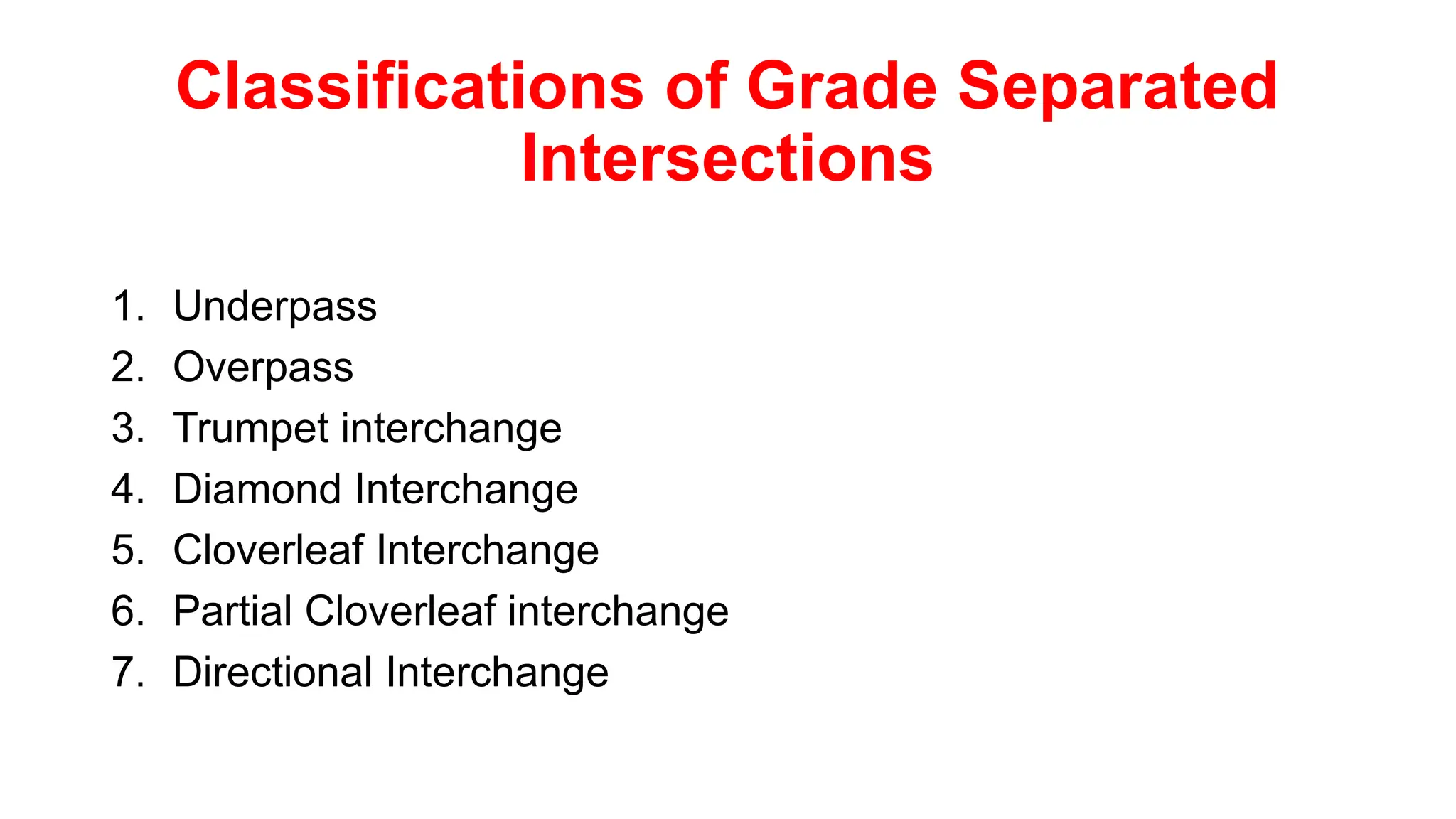 Grade separated intersections in transportation engineering | PPTX