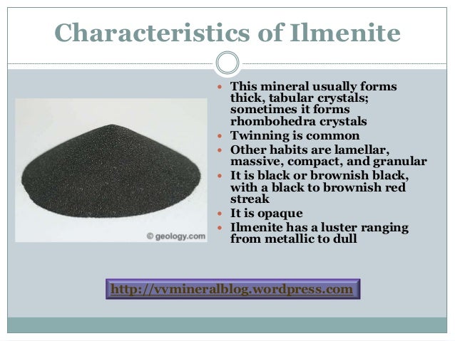 Grades Of Ilmenite