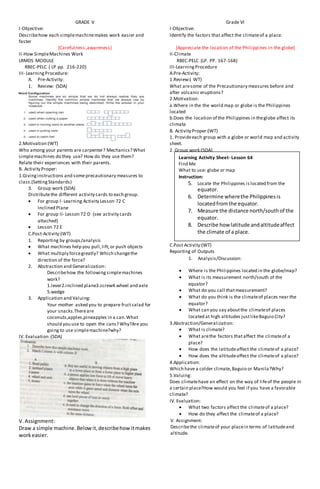 Detailed Lesson Plan in Grade V and VI By:Florabella P. Panal | DOCX