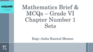 Math Grade VI Chapter 1 Sets | PST, JEST Preparation | Summary | MCQs ...