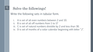 Math Grade VI Chapter 1 Sets | PST, JEST Preparation | Summary | MCQs | DIY | PPT